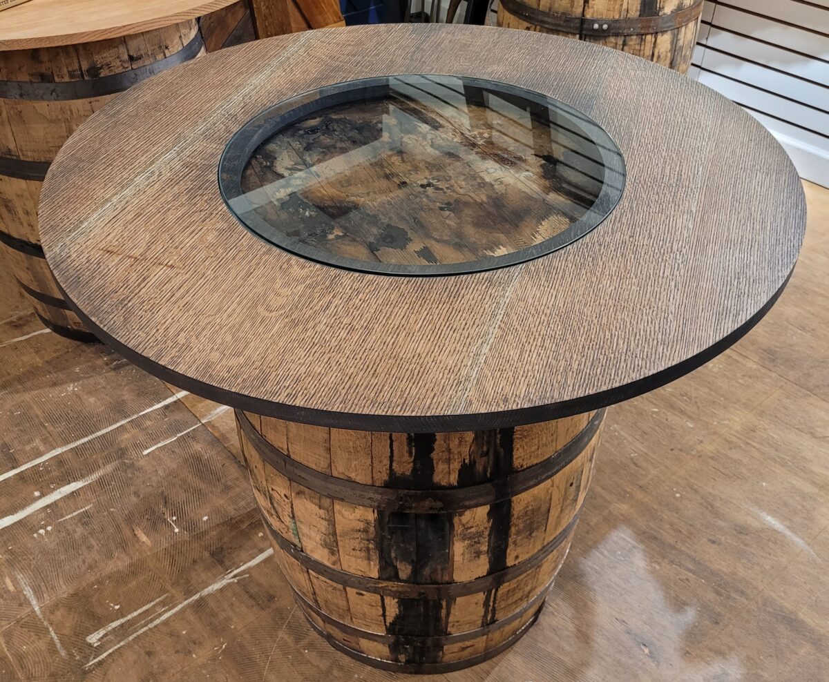 Whiskey barrel pub table | Fraser Wood Elements